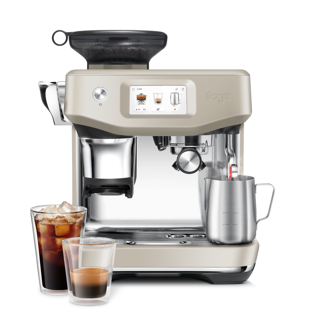 Sage Barista Touch Impress Almond Nougat Cold Extraction - with free g ...